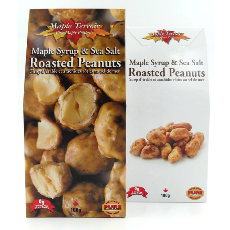 Maple Syrup & Sea Salt Roasted Peanuts (non-GMO) 100g – Cheena Shop